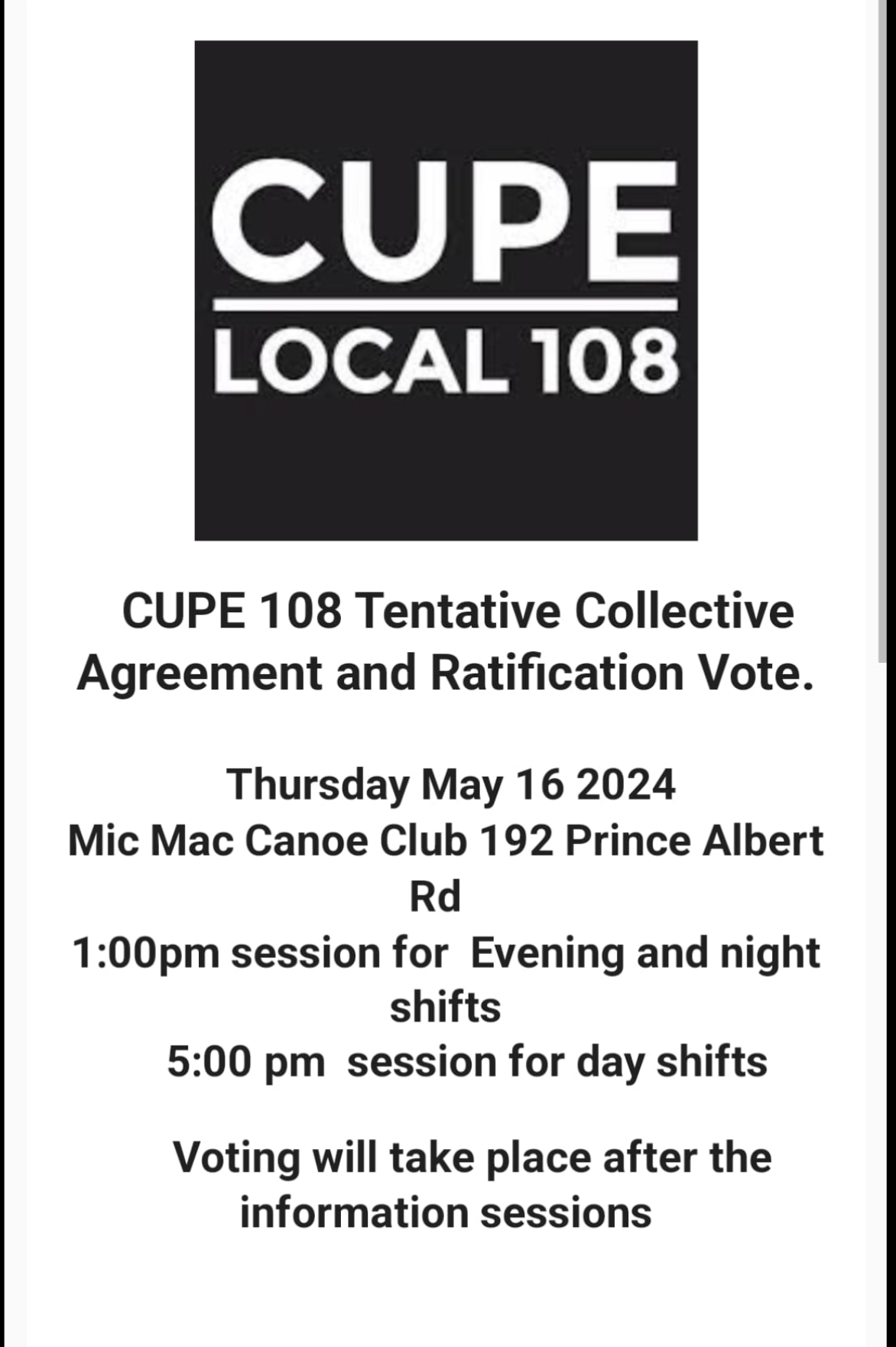 CUPE 108 – Halifax Civic Workers' Union